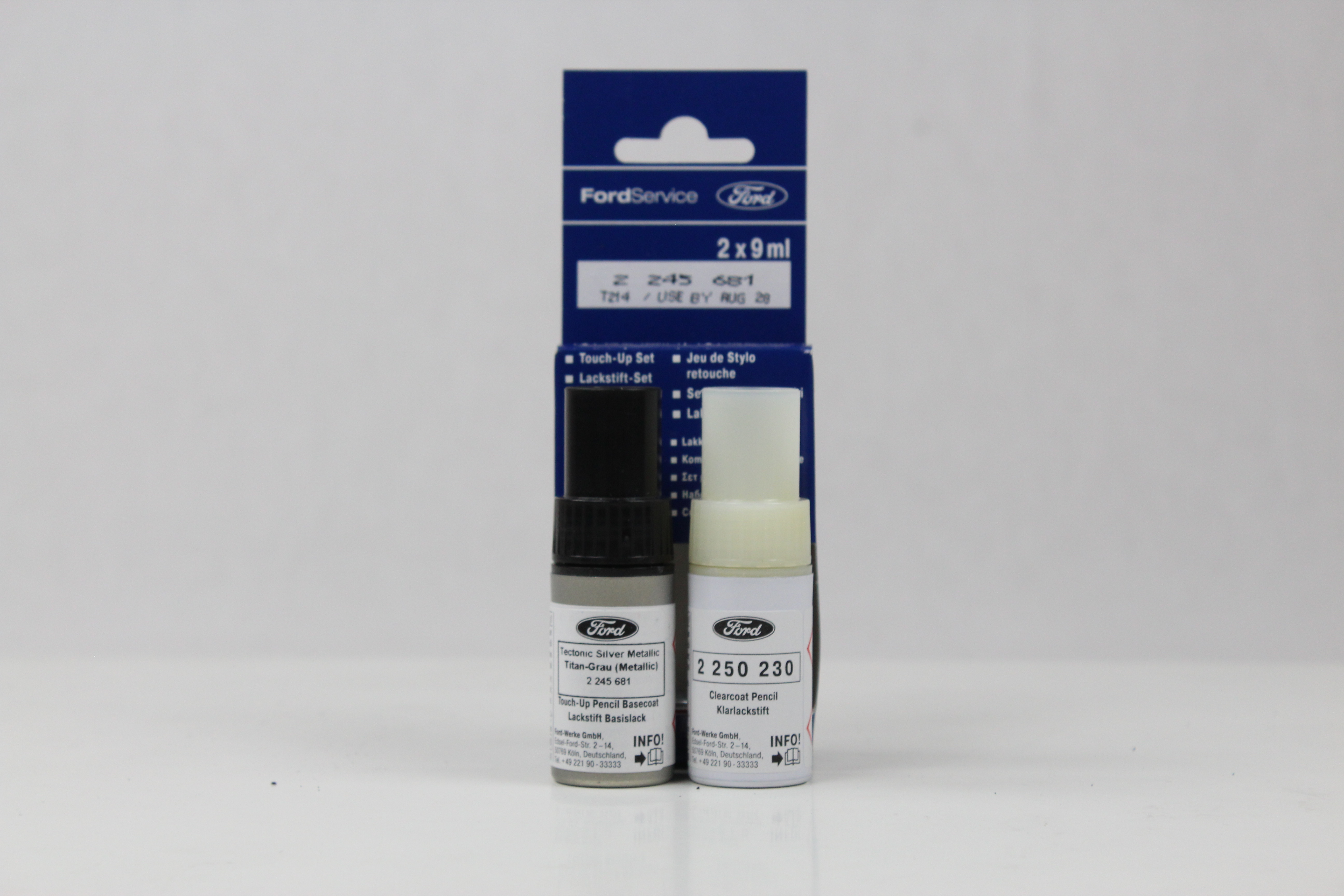 Lackstift Titan-Grau-Metallic + Klarlack je 9ml | KFZ-Teileprofi
