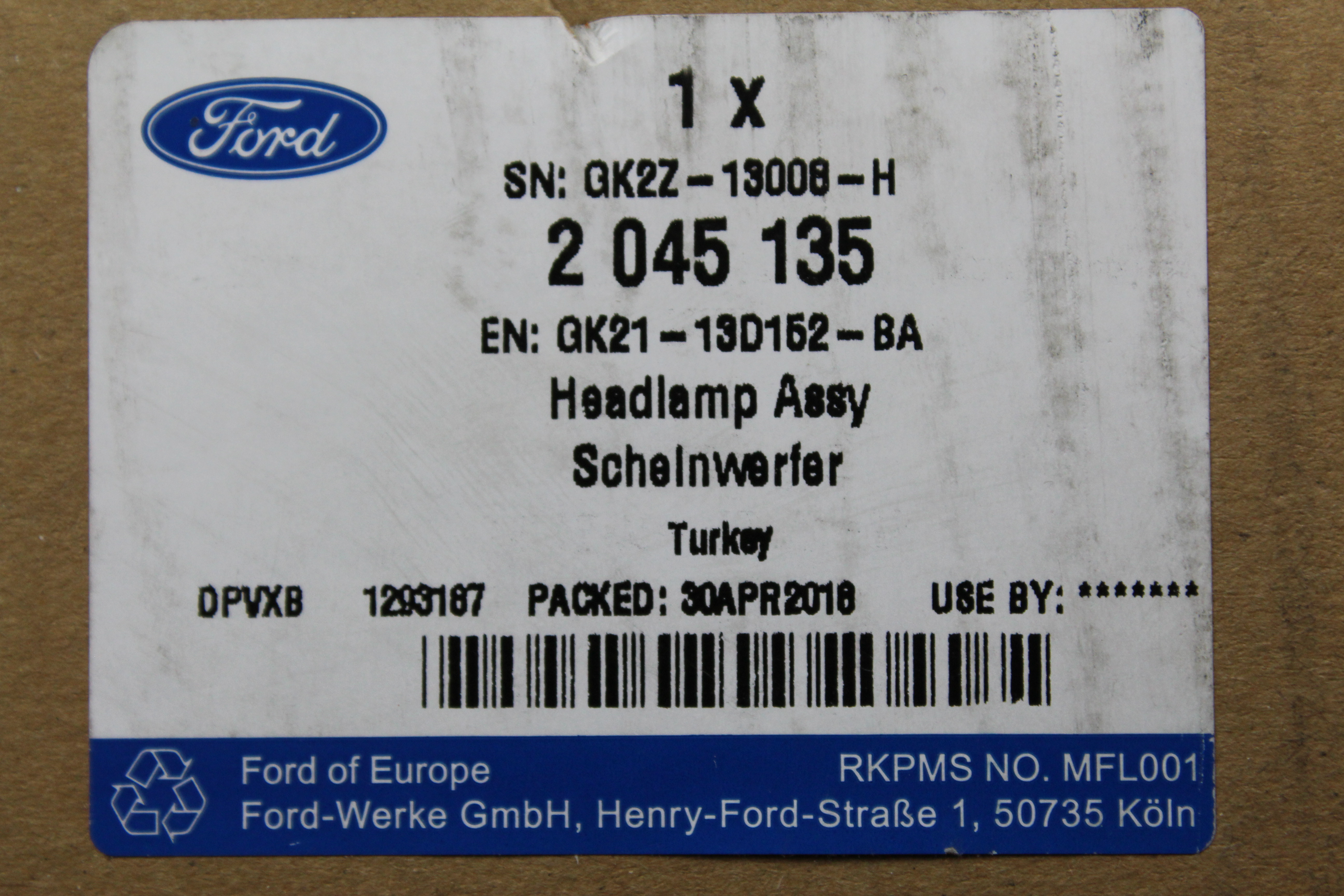 Scheinwerfer rechts Ford Transit Tourneo Custom | KFZ-Teileprofi