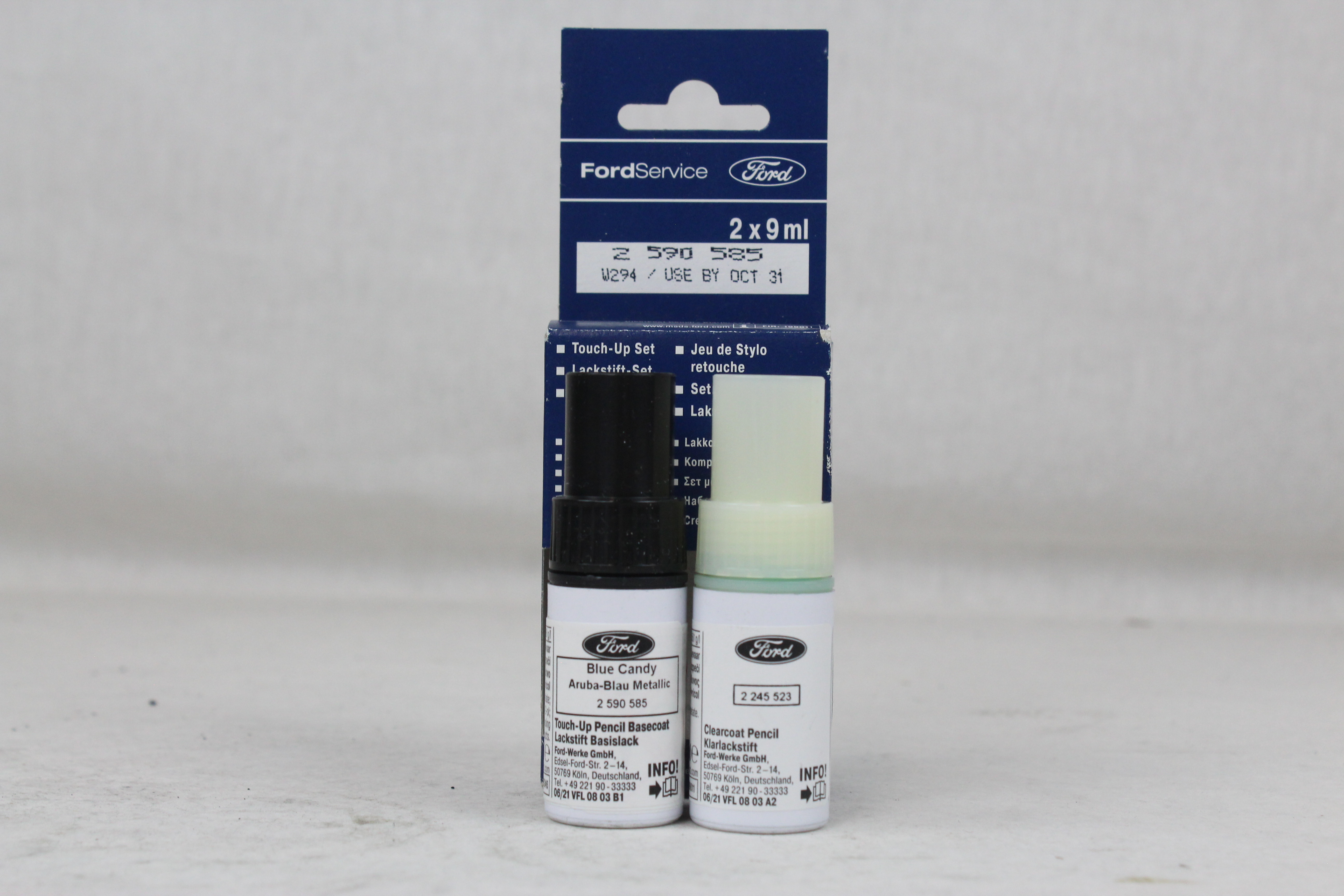 Lackstift Aruba Blau Metallic + Klarlack je 9ml | KFZ-Teileprofi