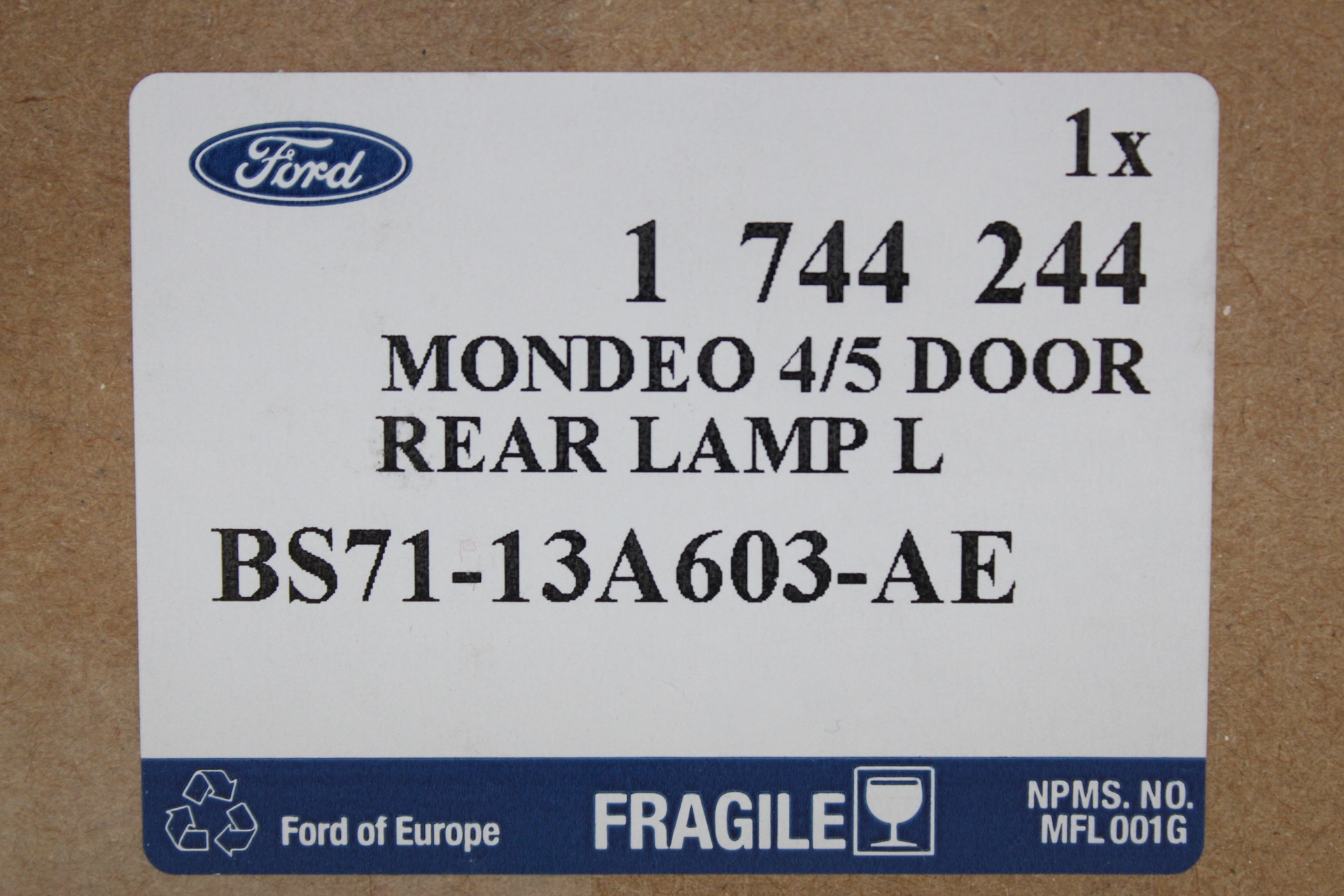 Rückleuchte links innen Ford Mondeo 5-türige Limousine MK4 | KFZ-Teileprofi